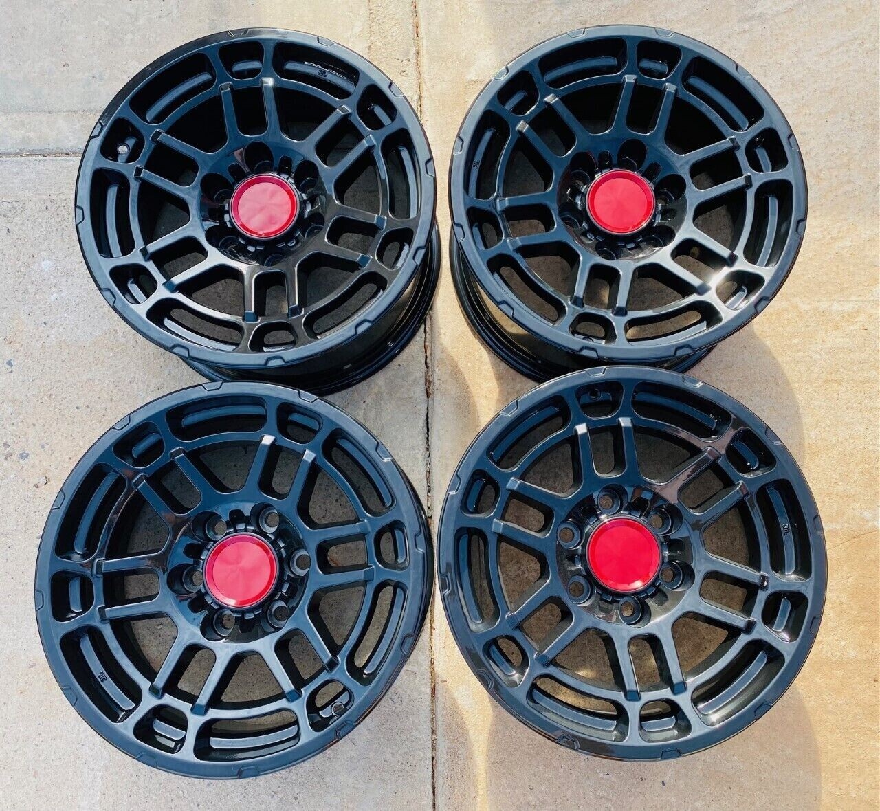 16x7 Wheels Fit Toyota 4Runner Tacoma 16 Inch Gloss Black 6x139.7 +25 ...