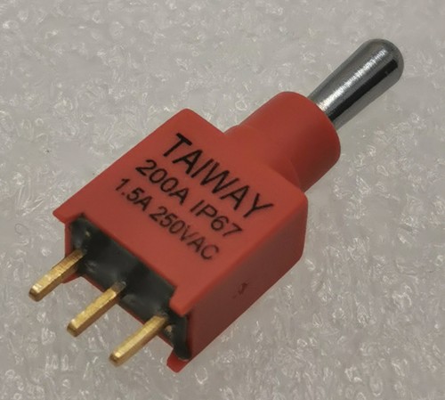 200A-WMSP3-T2B4M2GE Taiway Sealed Sub-Miniature Toggle Switch On-Off-On ...