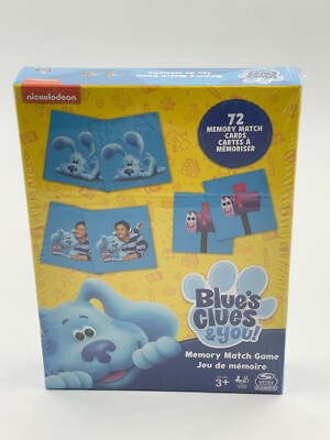 Blue's Clues & You! Memory Match Game 72 Cards SpinMaster Nickelodeon ...