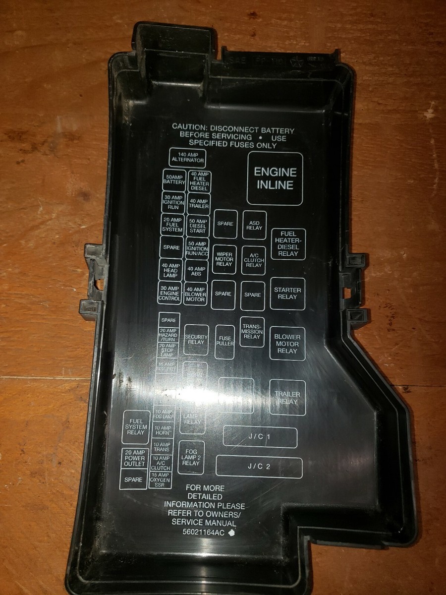 1998 Dodge Ram 1500 Fuse Box Diagram Chrysler Sebring Coupe / Dodge