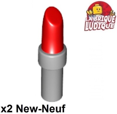 Lego 2x Minifig utensil tube rouge à lèvre Lipstick rouge/red 93094pb01 ...