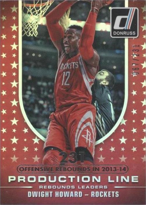 2014-15 Panini Donruss - Production Line Rebounds Dwight Howard #4 Stat ...