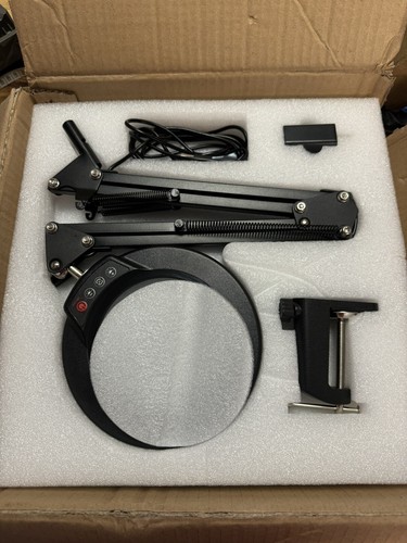 10X Magnifying Glass with Light and Clamp Buttons on Head Desk ...