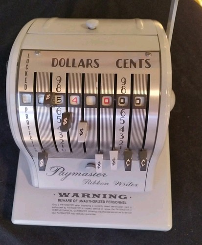 Vintage Paymaster Ribbon Writer Series: 8000 No Key | eBay