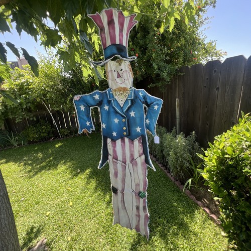 New Uncle Sam Scarecrow Sewing Fabric Daisy Kingdom Door Hanging | eBay