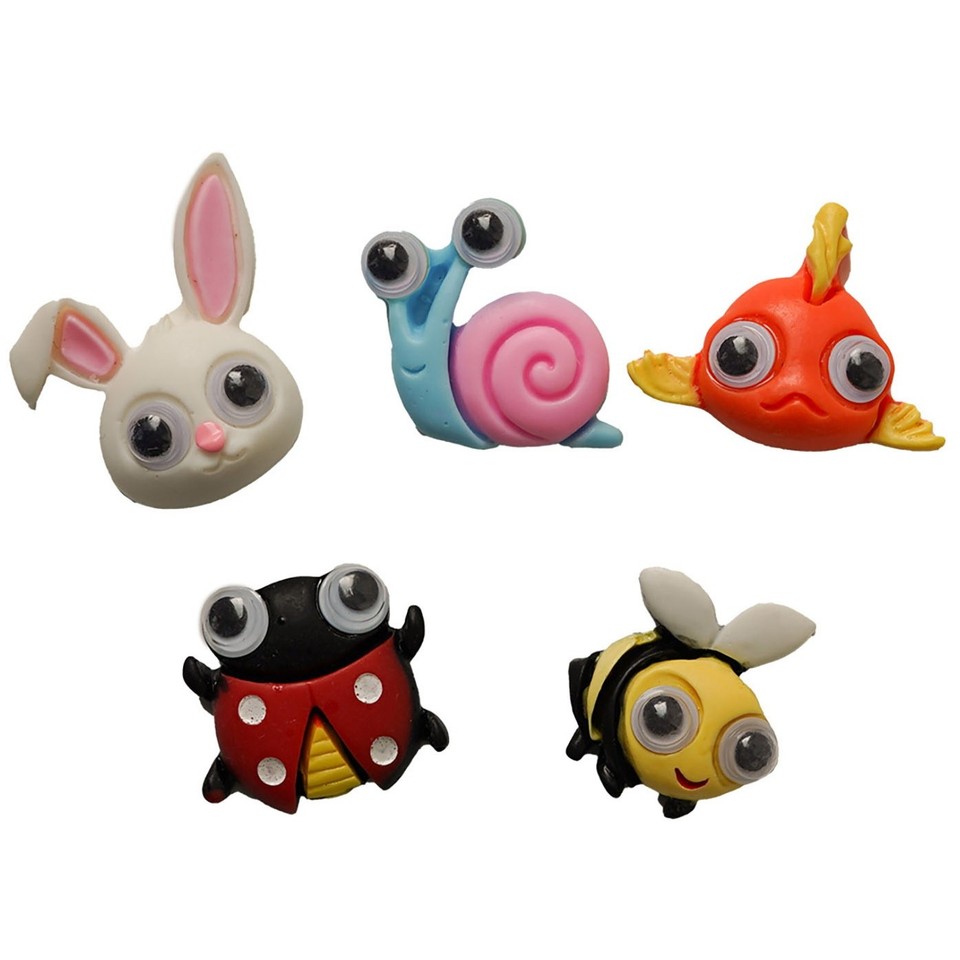 6 Pack - Buttons Galore Flatbackz Embellishments-Bug Eyes - FBZ-100 | eBay