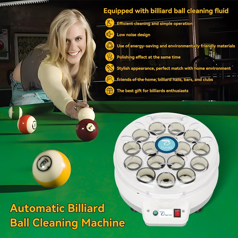 Upgraded Billiard Ball Cleaner and Polisher, Billiard Ball Cleaner ...