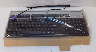 HP PS/2 Wired Keyboard 434820-001 Black Silver QWERTY New | eBay