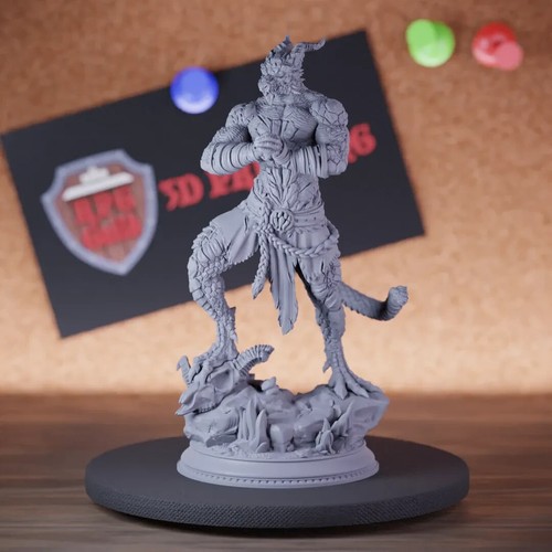 Tiefling Monk Miniature Fighter Dungeons and Dragons Mini DnD 5e TTRPG ...