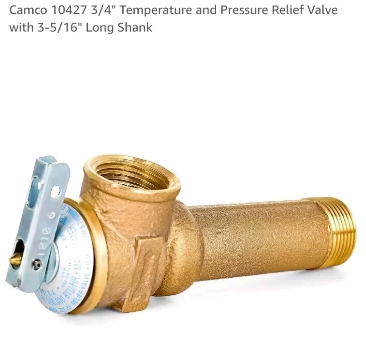 Water Heater Automatic temperature in pressure relief valve. 3/4" NPC ...