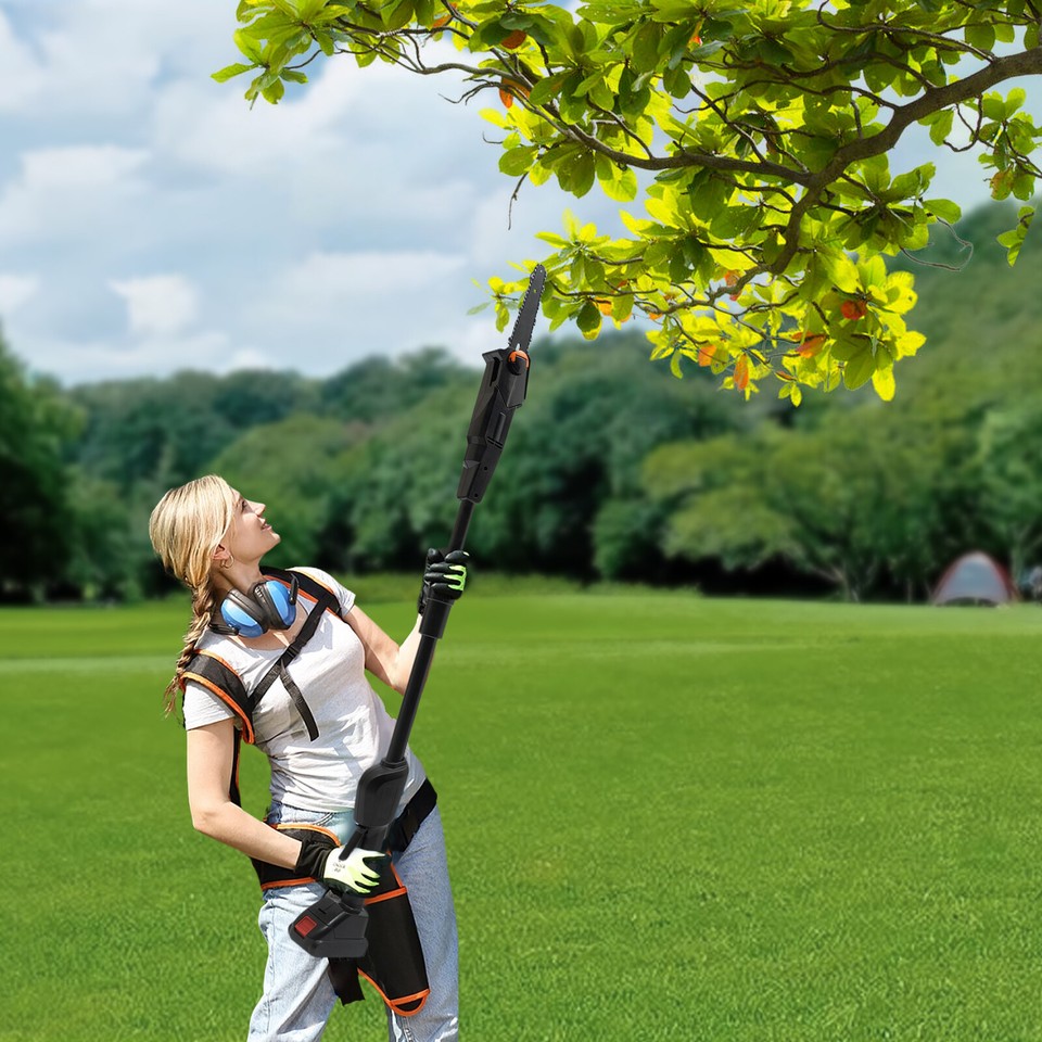 Telescoping Branch Cutter Tree Trimmer Pole Saw Cordless Battery ...
