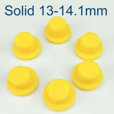 Rubber Hole Plugs 13mm-14.1mm Push In Compression Stem Yellow Thick ...