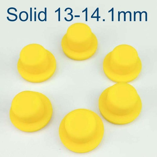 Rubber Hole Plugs 13mm-14.1mm Push In Compression Stem Yellow Thick ...
