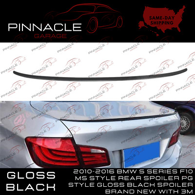 2010-2016 BMW 5 Series F10 M5 Style Rear Spoiler PG Style Gloss Black ...