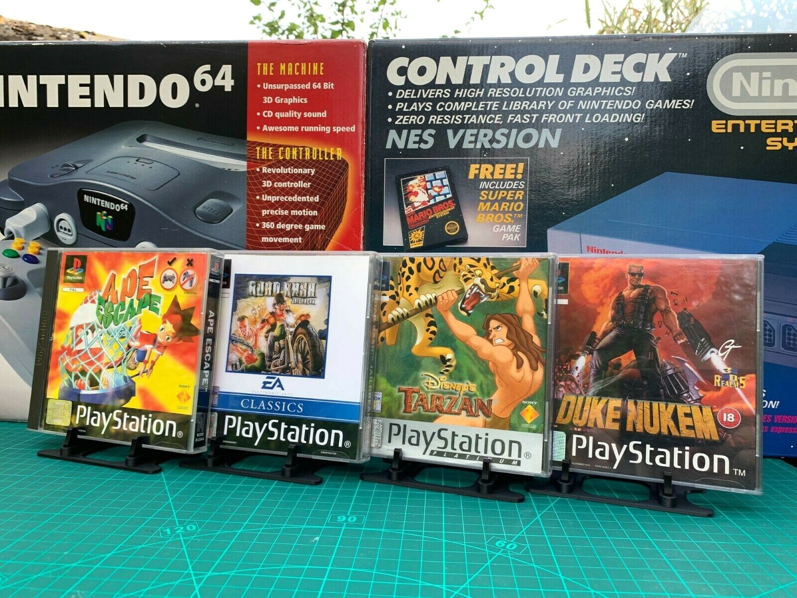 Playstation 1 PS1 Game Case Display Stand Holder Rack Shelf PS One ...