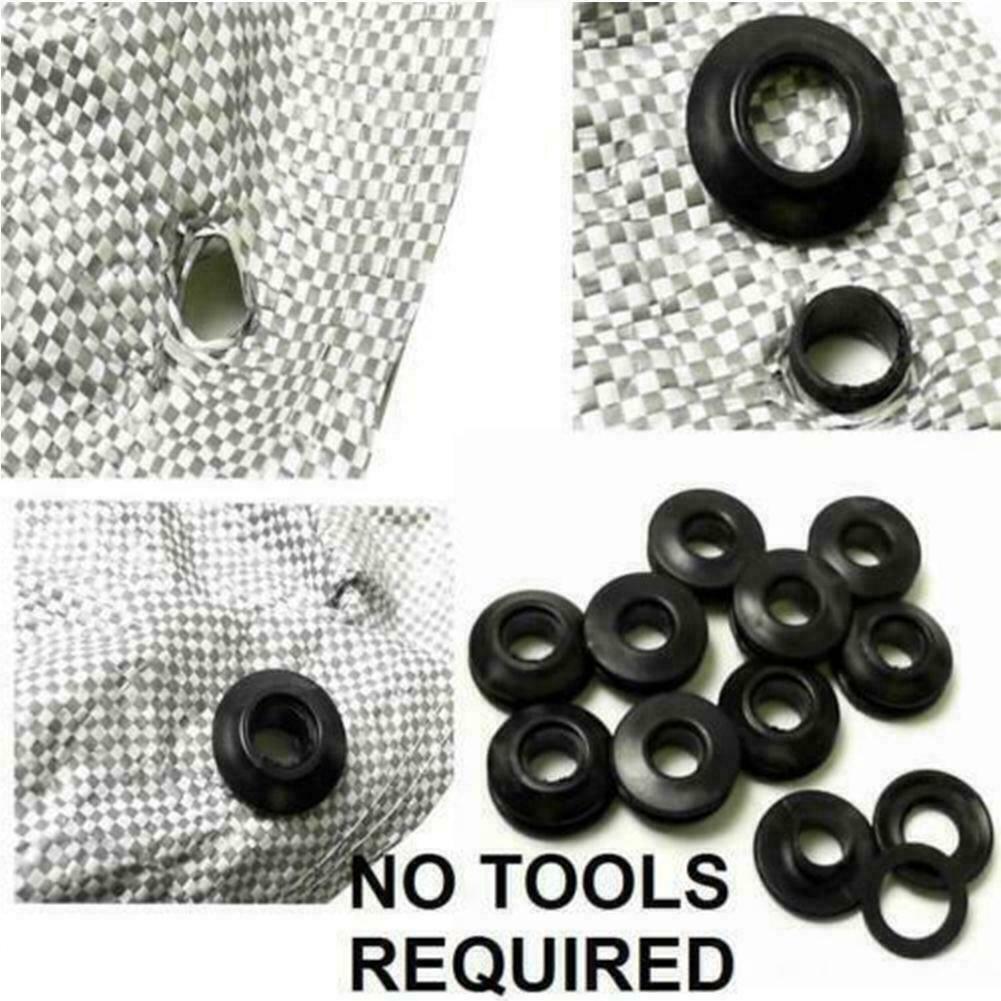 10 X Plastic Self Sealing Snap Eyelets Grommet Tarpaulin Y7J0 ...