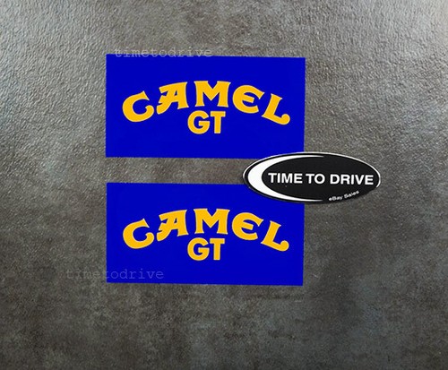 2x CAMEL GT blue Stickers Decals IMSA graphics Racing Sponsor GTP GTU ...