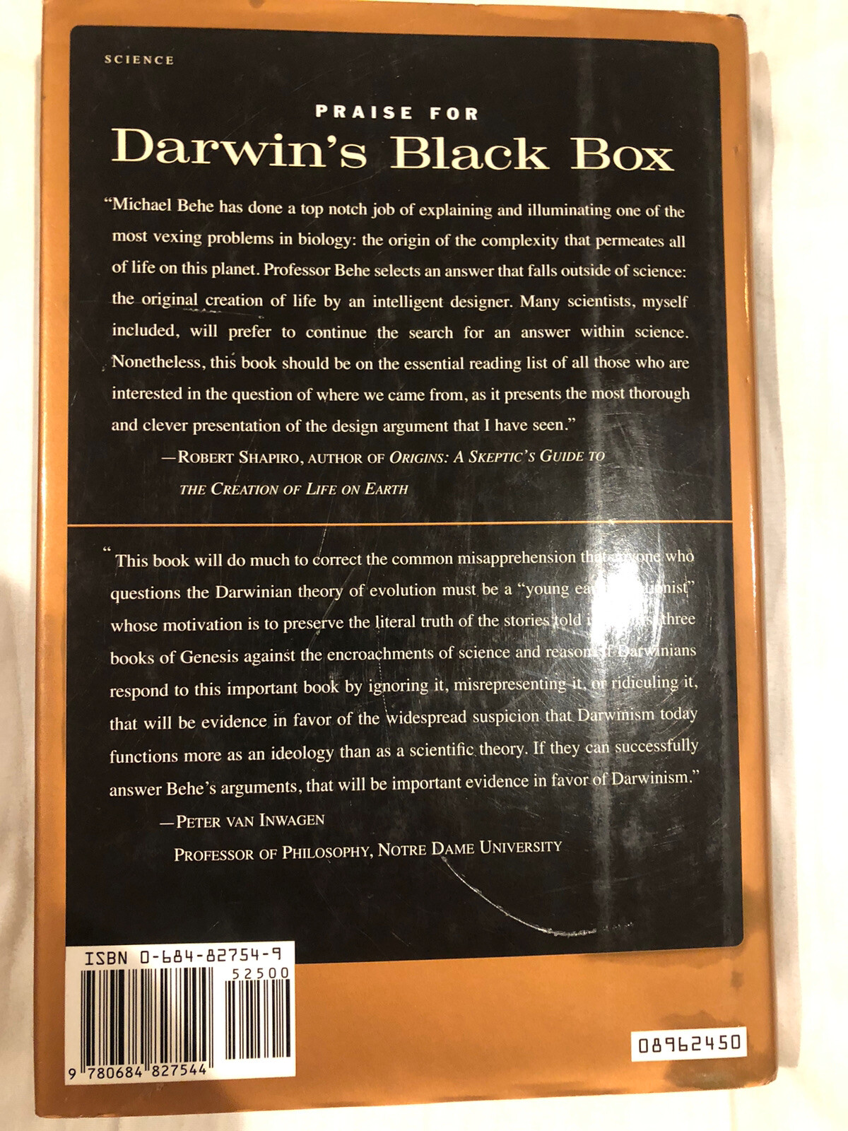 Darwin's Black Box Biochemical Challenge to Evolution by Michael J ...