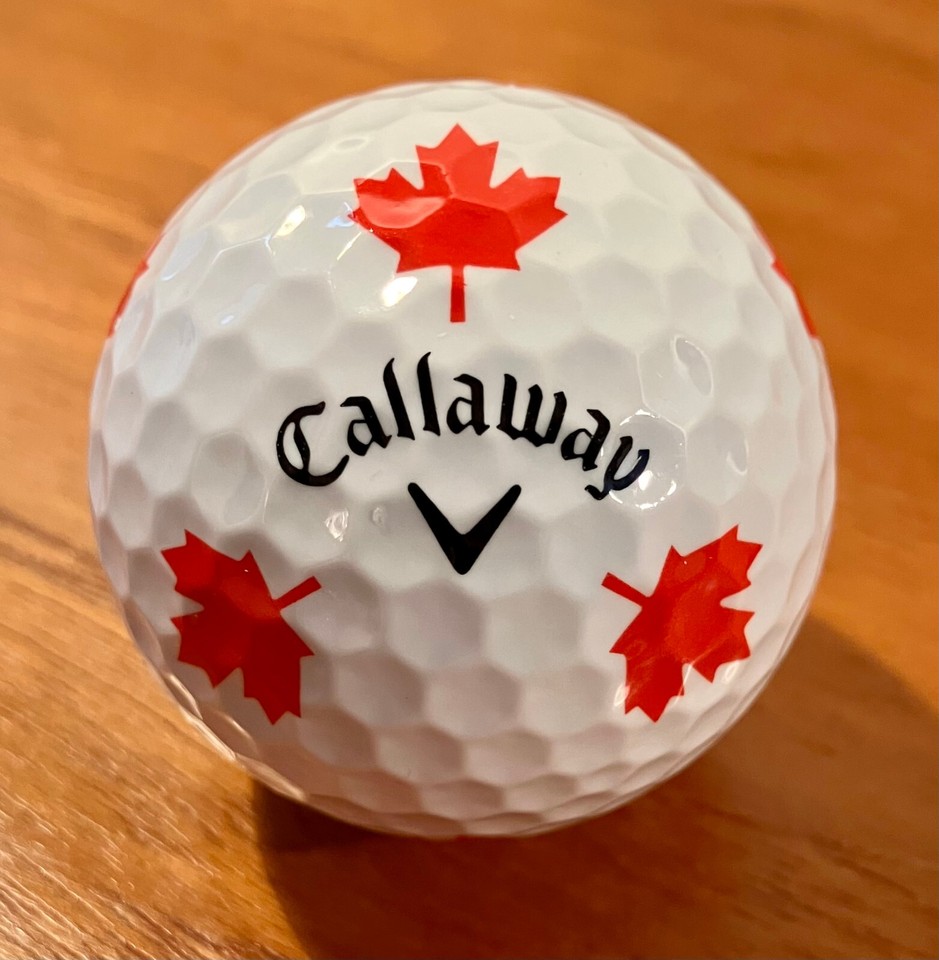 Canada Canadian Maple Leaf Callaway Chrome Soft TRUVIS Logo Golf Ball ...