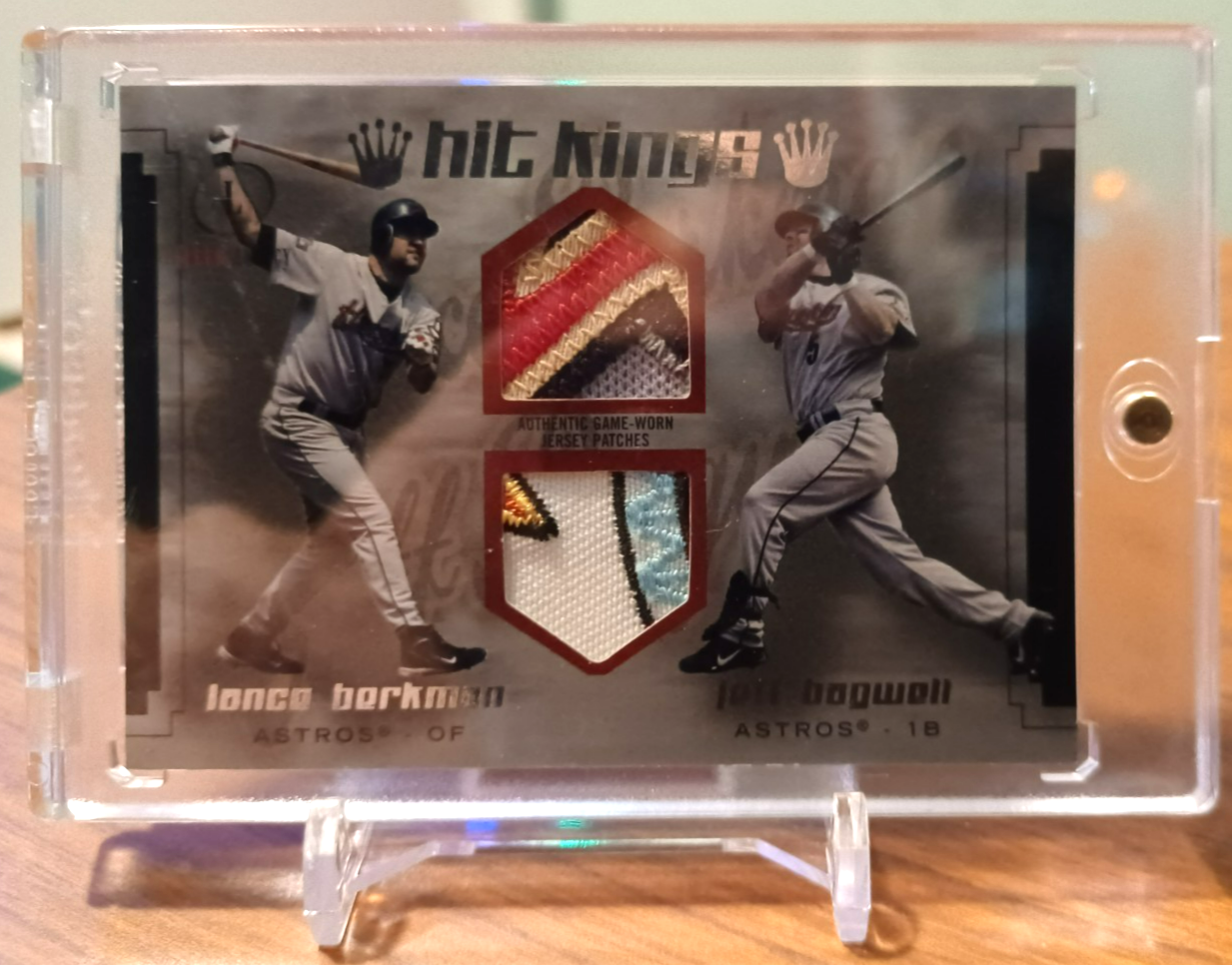 JEFF BAGWELL LANCE BERKMAN 2004 FLEER LEGACY HIT KINGS DUAL LOGO PATCH ...