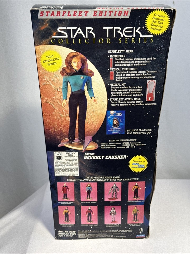 1995 Star Trek TNG 9" Doctor Beverly Crusher Action Figure Playmates | eBay