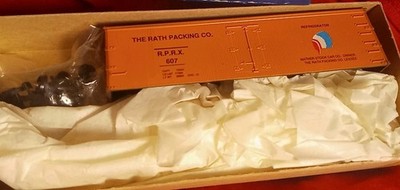 Rath Meat Reefer 36' Plug Door Boxcar Roundhouse Kit Indian Chief ...