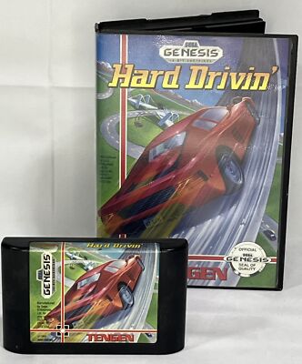 Hard Drivin' Genesis Authentic Genuine Retail Label Tested -no Manual ...