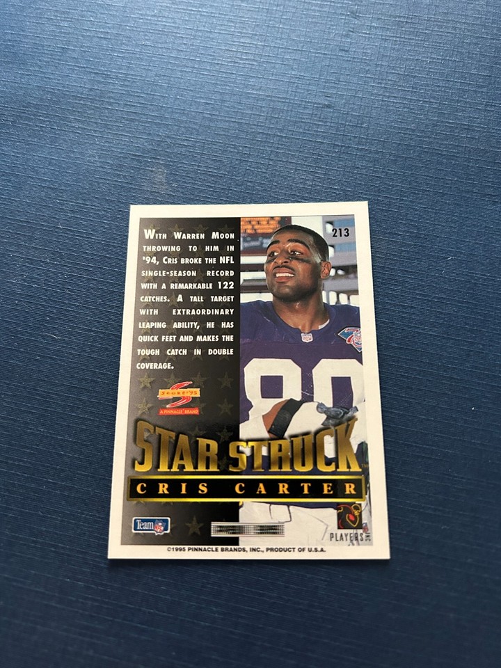 1995 Score Football Cris Carter Star Struck #213 HOF Set Break NM-MT | eBay