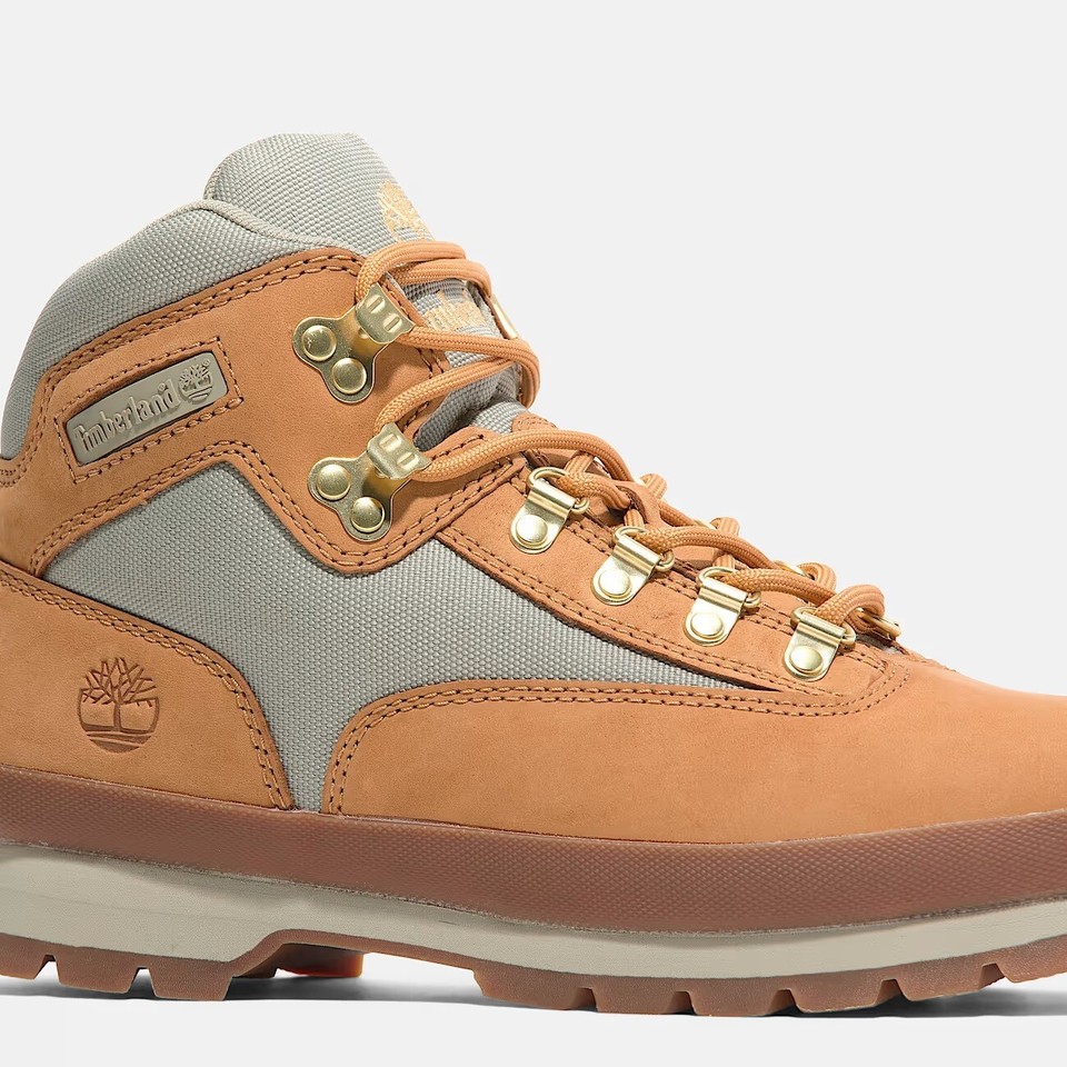 Timberland Men's Euro Hiker Mid Lace Up Gray Black Wheat Style A64RD ...