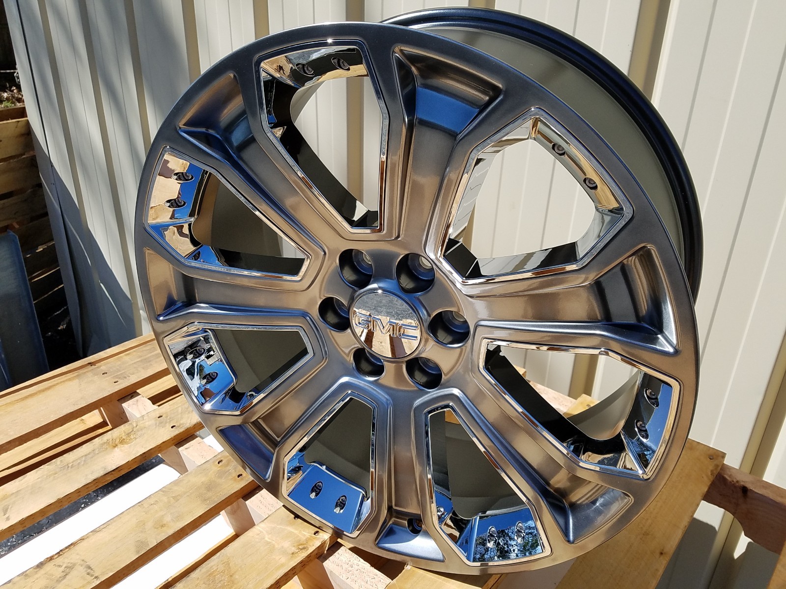 GMC Denali 22" Wheels Rims Hyper Silver CK190 Yukon Sierra Chevy ...