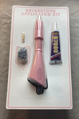 New Vivitar Rhinestone Applicator Kit with Glue and Silver Rhinestones ...