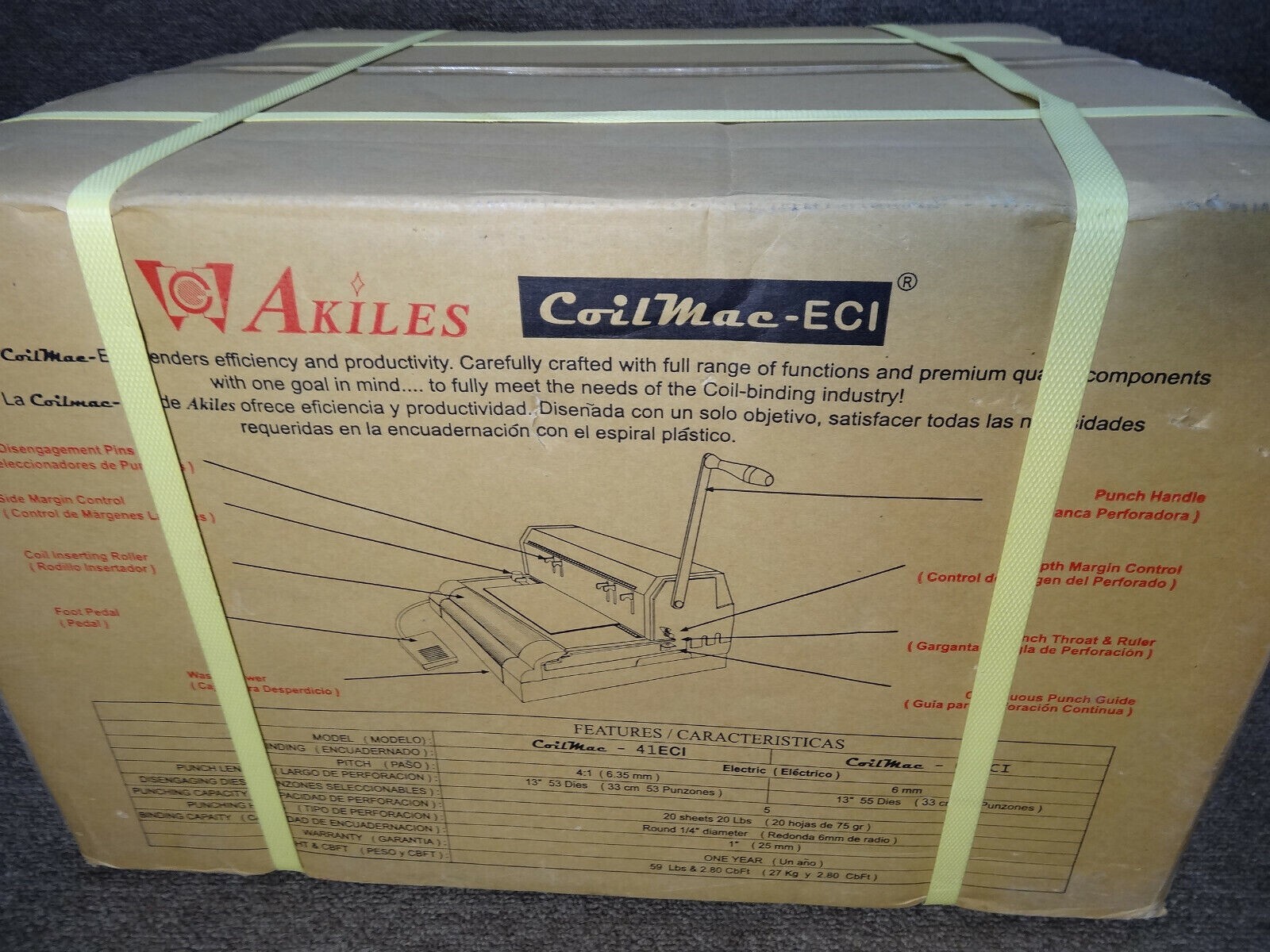 Akiles Coilmac 41 ECI Coil Binding Machine & Punch with Electric Inserter | eBay