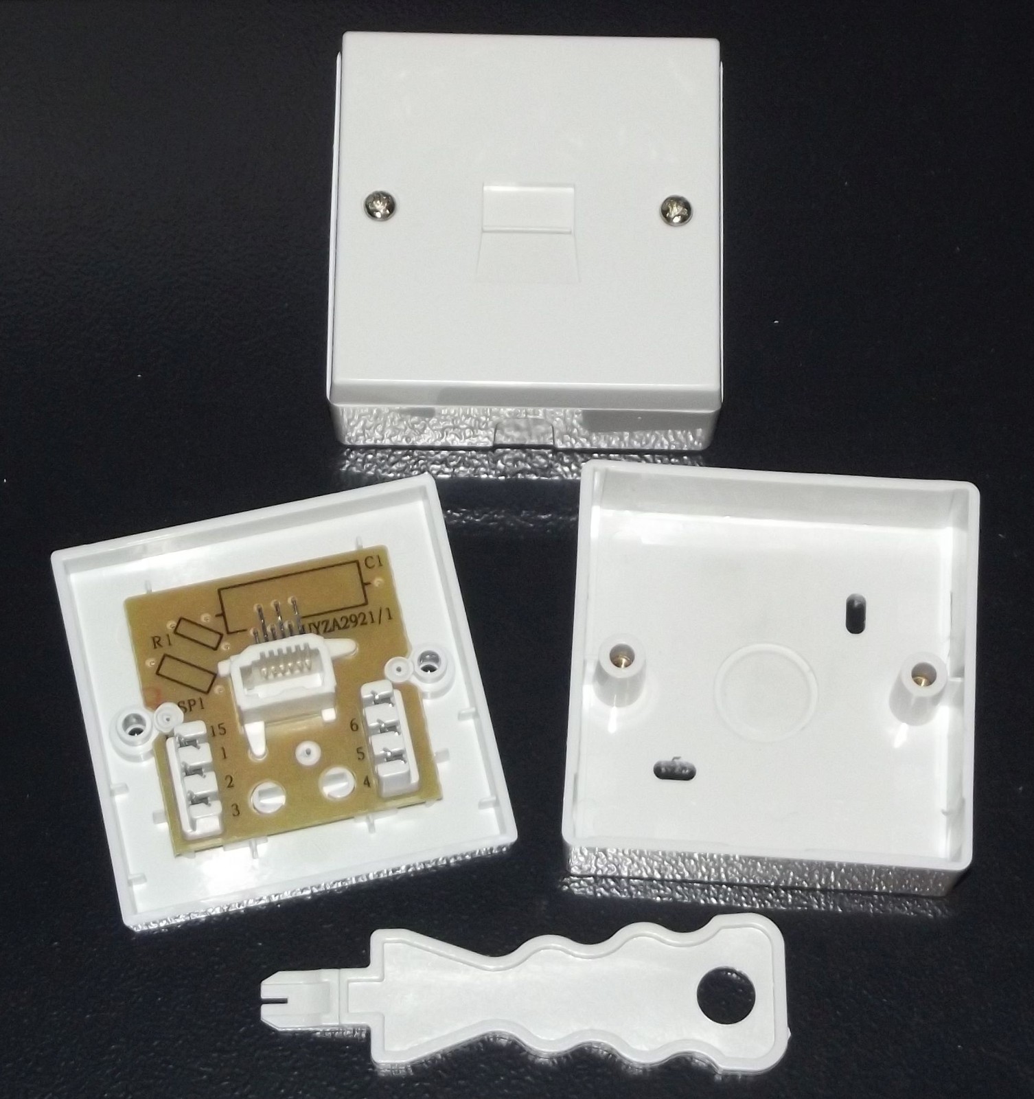 2/3a Telephone Socket Extension + Back Box + IDC Tool (Slave) BT Line ...