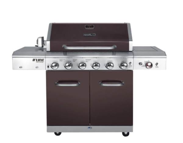 Nexgrill Deluxe 6-Burner Propane Gas Grill with Searing Side Burner and ...