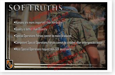 5th Special Forces Group Green Berets SOF Truths Poster | eBay