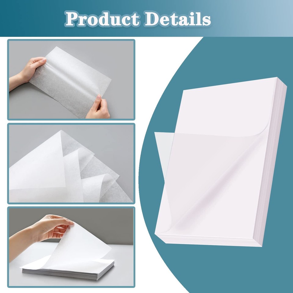 Tracing Paper for Drawing Trace Paper 100 Sheets White Translucent ...