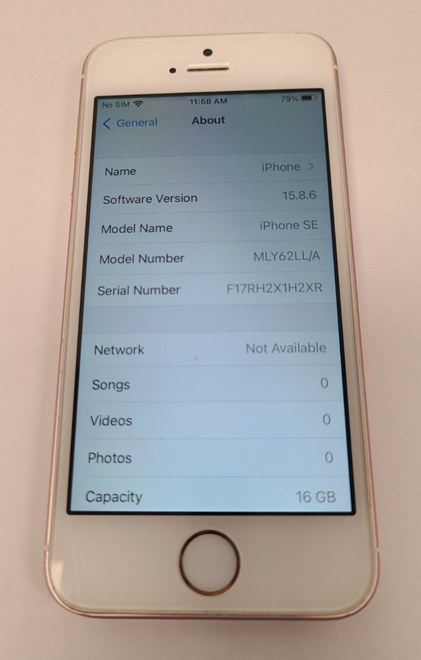 Apple iPhone SE 1st Gen • 16GB • Unlocked • A1662 • Rose Gold ...