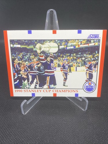 1990-91 Score American 1990 Stanley Cup Champions #331 Edmonton Oilers ...