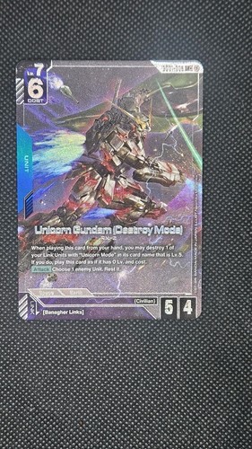Gundam Card Game Newtype Rising Unicorn Gundam GD01-002 LR+ Holo Foil x1 | eBay