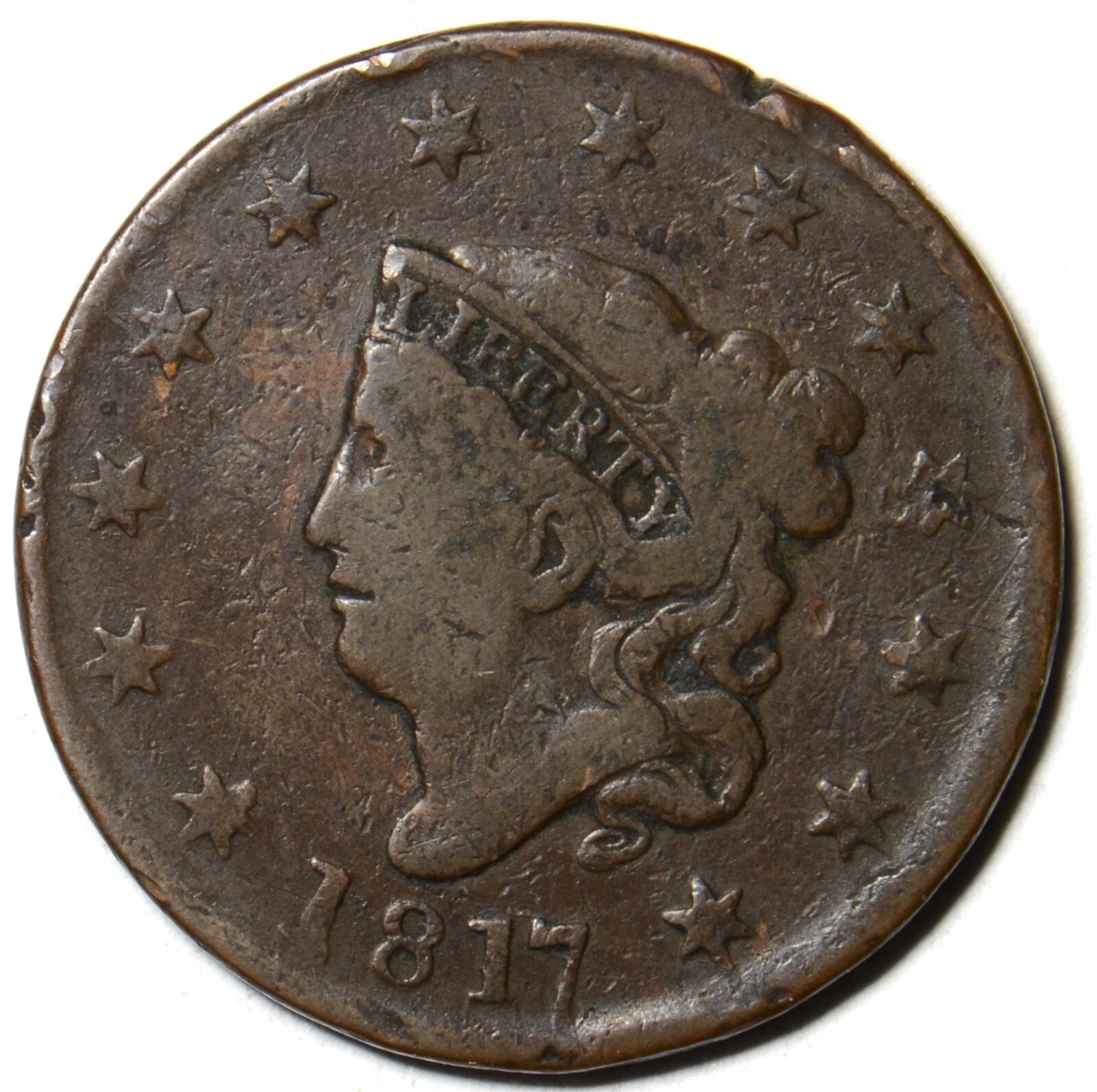 1817 Large Cent 13 Stars Coin 1c | eBay