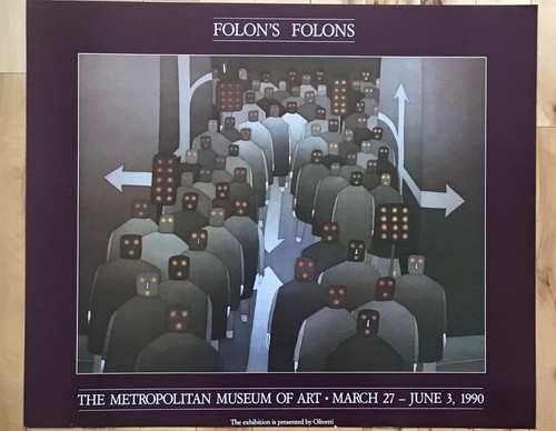 FOLON “Folons Folons” Metropolitan Museum of Art 1990 Exhibition Poster ...