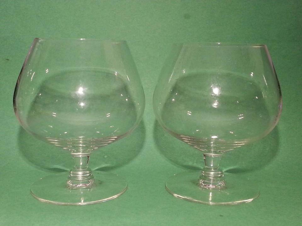 12 oz Cognac Brandy Crystal Snifter 4" tall 2.5" opening, Pair | eBay