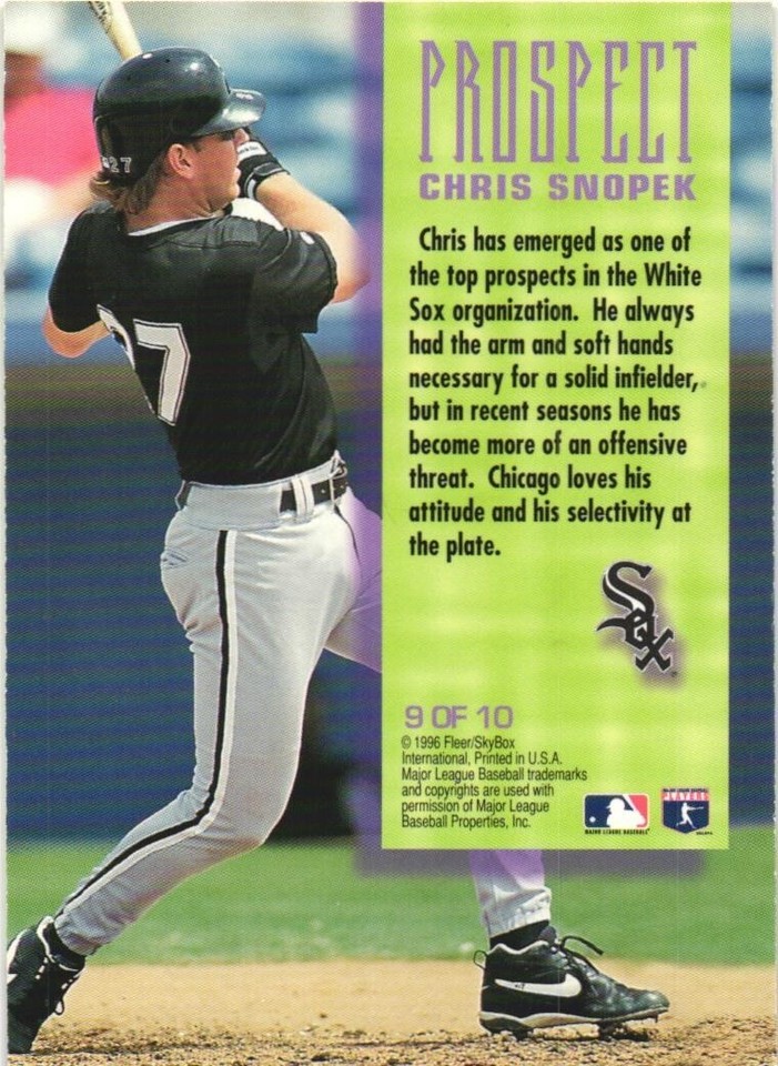1996 Fleer - Prospects #9 Chris Snopek Chicago White Sox | eBay