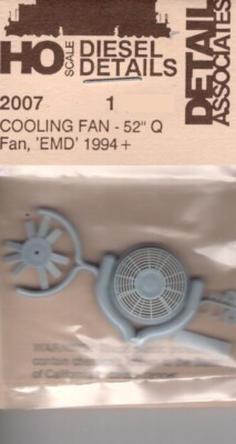HO Scale Detail Associates 2007 Cooling Fan - 52" Q Fan, EMD 1994+ 1 ...