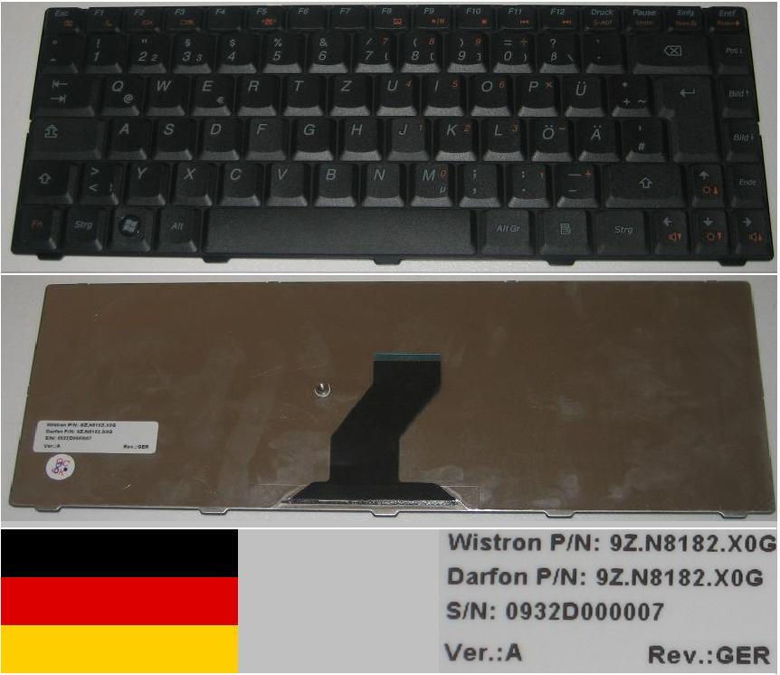 German QWERTZ Keyboard IBM B450 B450A 9Z.N8182.X0G Black | eBay