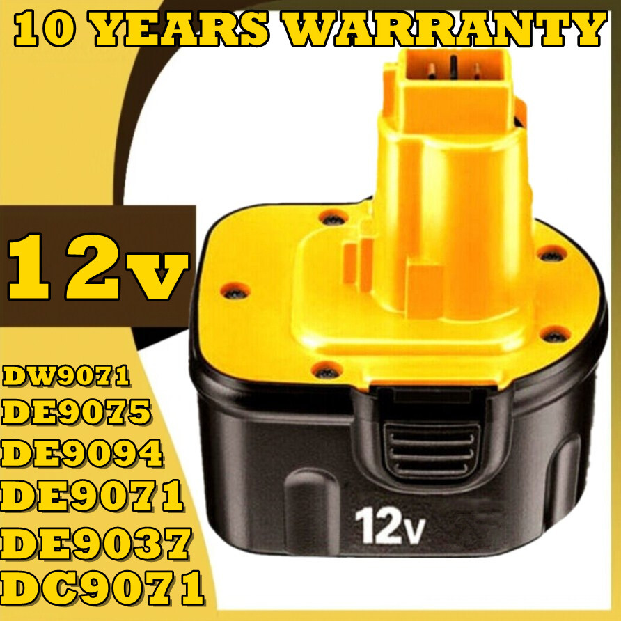 12 Volt Replacement For DEWALT DC9071 12V Battery DW9071 DW9072 DC9740 ...