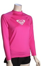 ROXY Whole Hearted Long Sleeve Rash Guard White Size S B5410 for sale ...