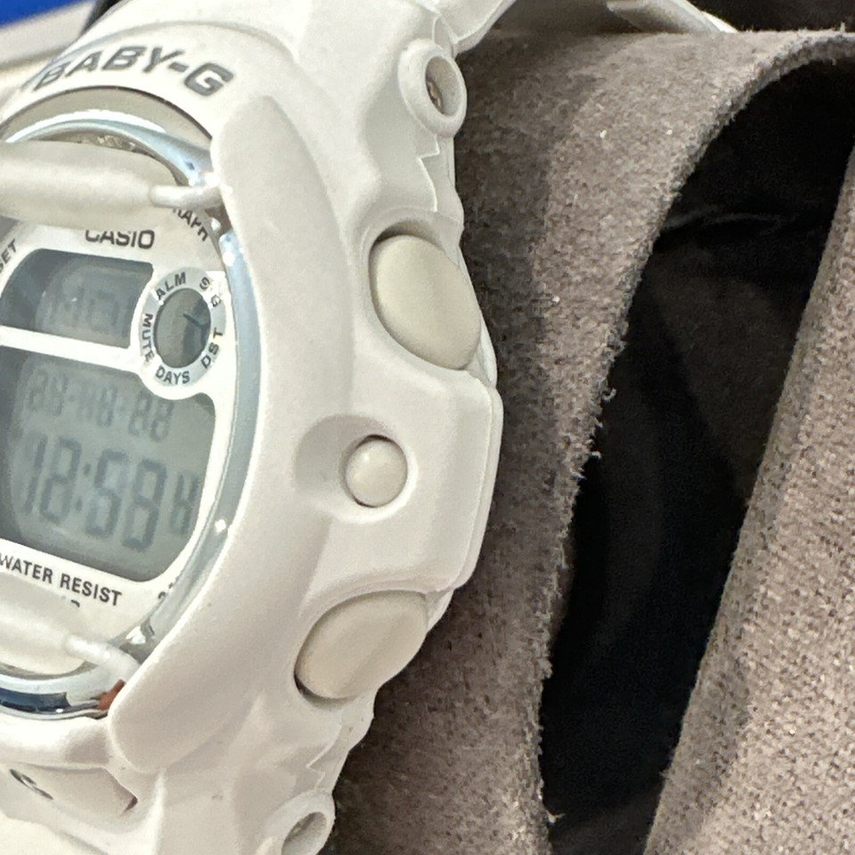 Casio Baby G-Shock Women's Quartz White Resin 42mm Digital Watch BG169R ...