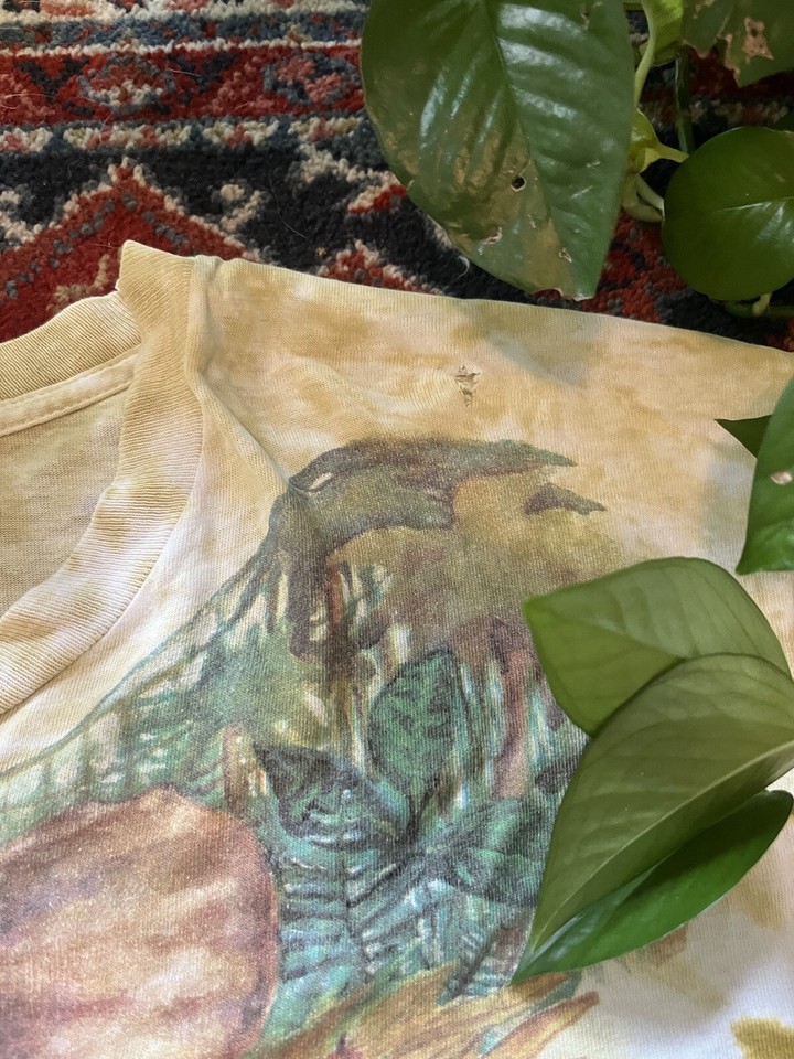 Vintage 90s Liquid Blue Tie Dye Tezh Modarressi Elephant Shirt Size ...