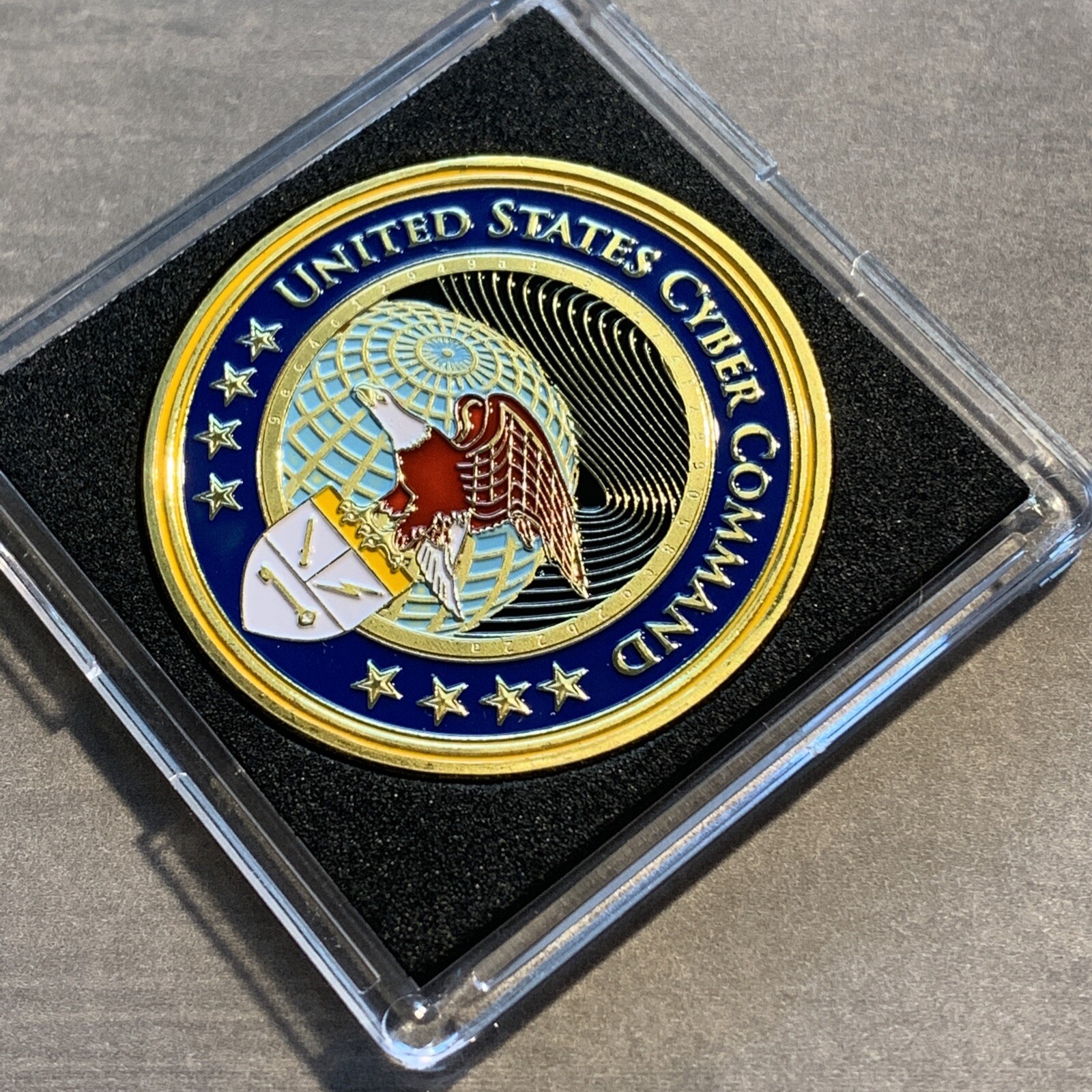 US CYBER COMMAND-Department of Defense Challenge Coin USCYBERCOM w/Case ...
